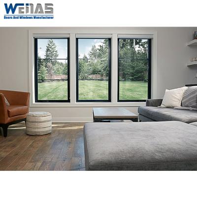 China Vertical Opening Pattern Frame Aluminium Casement Windows Folding for sale