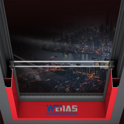 China Clean Line Sound Insulated Aluminum Double Pane Windows 1.4mm Profile Thickness for sale