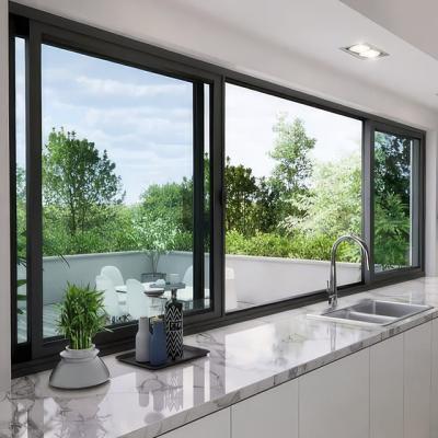 China Windproof Waterproof Aluminium Sliding Window Heat Insulation For House Thermal Insulation Windows for sale