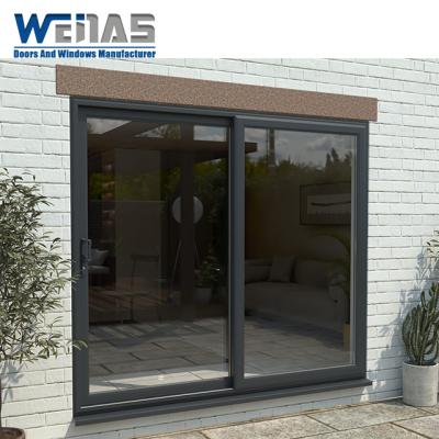 China Patios And Gardens Aluminium Sliding Front Doors With Energy Efficient Glass for sale