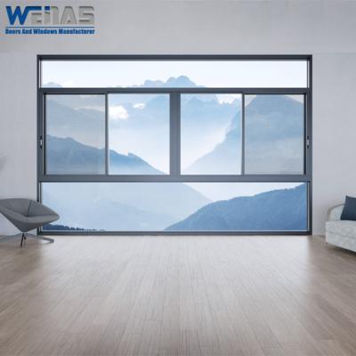China Architectural 3mm Aluminium Sliding Window With Mosquito Net Thermal Break Profiles for sale
