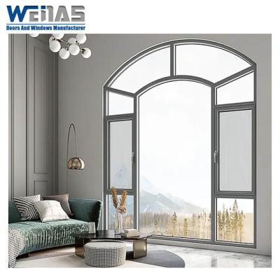 China Thermal Insulation Heat Preservation Aluminium Casement Windows 2mm Profile for sale