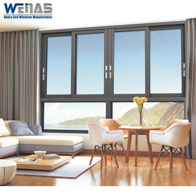 China Thermal Insulation Zinc Alloy Aluminum Sliding Windows With Anti mosquito for sale