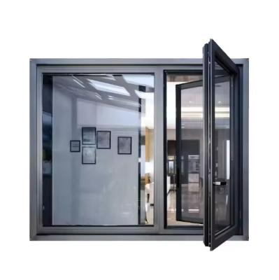 China Double Glazed Aluminum Thermal Break Casement Windows for Houses for sale
