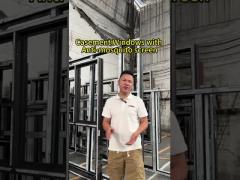 Clean Line Sound Insulated Aluminum Double Pane Windows 1.4mm Profile Thickness