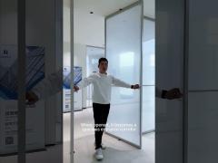minimalist structure decorative modern aluminium pivot doors interior swing open mode