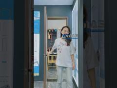 customized slimline frame metal casement doors bathroom water tightness indoor