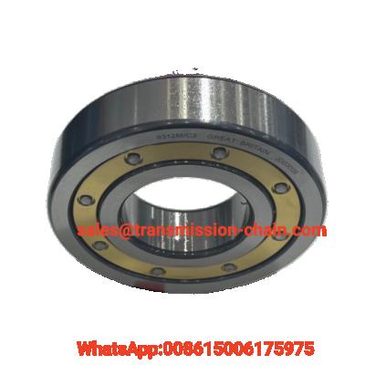 China 6312M Deep Groove Ball Bearing 60x130x31mm with Brass Cage for High Precision Motor Applications for sale