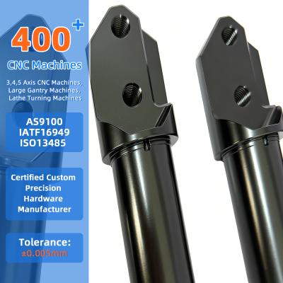 China Custom CNC Milling Lathe Aluminum Anodized Parts Straight Handle Automatic Lathe Bar Puller Tool CNC Bar for sale