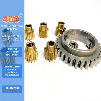 China Customized CNC Machining Brass Hydraulic Worm Gear And Steel Mini Gear Set for sale