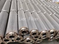 China High Temperature Liquid Pleated Filter Element 0.3-180μm 30-90MPa Stainless Steel for sale
