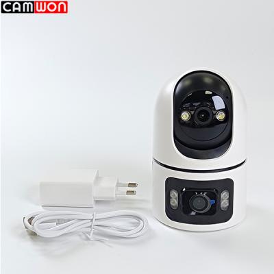 China Two Way Audio Indoor WiFi Camera Dual Lens HD Wireless WiFi Camera 4MP for sale