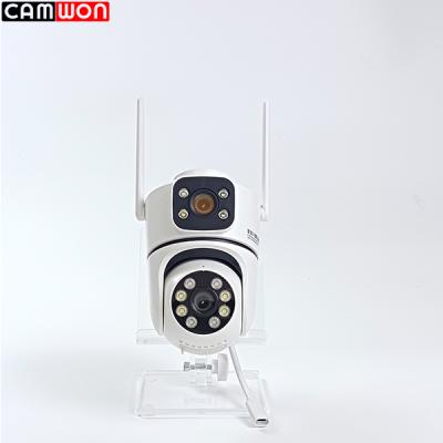China 4K Dual Lens TUYA Smart Outdoor Security Camera 2.4G/5G WiFi Full Color Night Vision for sale