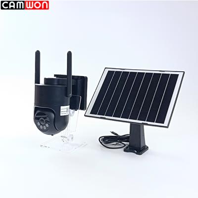 China 3MP HD AOV Security Camera Waterproof PTZ Solar CCTV Camera With Solar Panel for sale