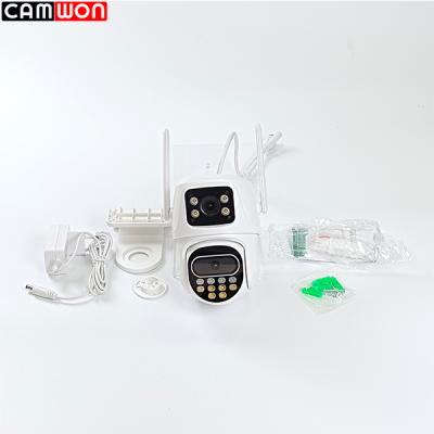China 6MP Outdoor Dual Lens Wireless Ip Camera Cctv ICsee Wifi Dual Lens Ptz Network Camera for sale
