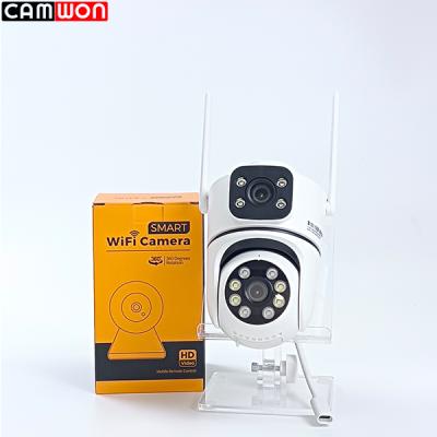 China Dual Lens Monitor Security Camera 2 Way Audio Outdoor PTZ Camera for sale