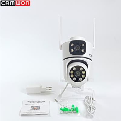China 2MP Outdoor WiFi Camera Dual Lens PTZ Security Camera Two Way Audio Motion Detection for sale