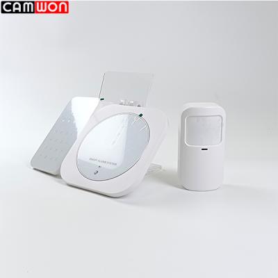 China Tuya WiFi Smart Alarm 110dB WiFi Home Security Alarm With PIR Motion Sensor Door Remote Control for sale