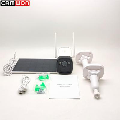 China Solar Battery Powered Home WiFi Camera 2MP WiFi Bullet Camera Wireless With PIR Motion Sensor for sale