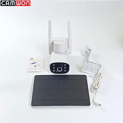 China PIR Motion Bullet PTZ Camera Smart Solar Battery Security Camera 2MP for sale