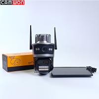 Quality 4MP ICSEE Solar Camera Waterproof 4G AOV Camera OEM With Dual Lens for sale