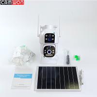 Quality Dual Lens 4G Solar Camera Motion Detection Outdoor Solar Panel Camera 3MP for sale