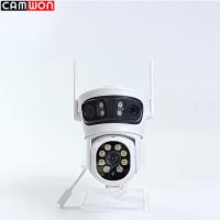 China 6MP Tuya Smart 3 Lens WiFi Security Camera Outdoor Auto Tracking Two Way Audio 5V DC for sale