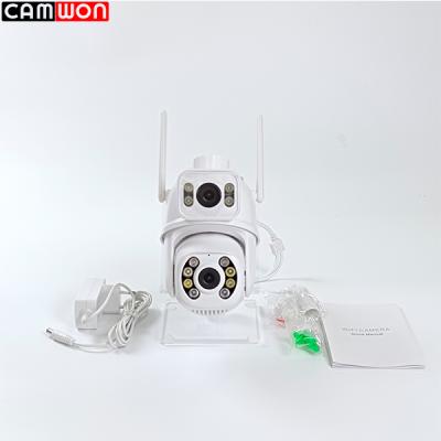 China 6MP Outdoor Wireless Security Camera WiFi CCTV ICSEE Dual Camera for sale