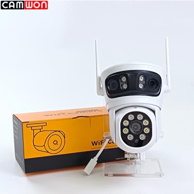 China OEM / ODM Outdoor WiFi Camera Tuya Wireless WiFi PTZ Camera With 3 Lens 3 Screen for sale