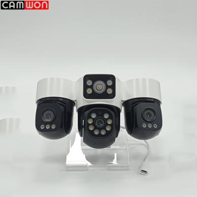 China Factory Wholesale 6MP 3 Lens Tuya APP Outdoor Security 3 Screen WiFi Smart Home Camera for sale