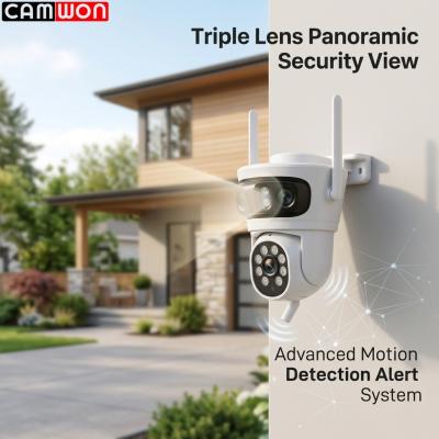 China 5V 3 Lens Security Camera OEM ODM WiFi IP PTZ Camera Tuya Alarm System for sale