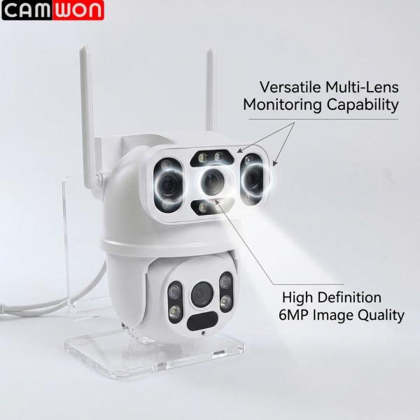 Quality OEM / ODM Multiple Lens Camera 6MP CCTV Dome Security Camera for sale