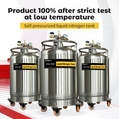 China Romania self-pressurizing liquid nitrogen tank factory KGSQ liquid nitrogen supply tank with valve for laboratory use for sale