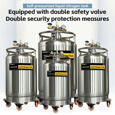 China Czech Republic liquid nitrogen supply tank KGSQ dewar 100L for N2 self pressured for sale