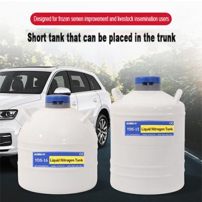 China Comoros cow sperm container KGSQ Liquid nitrogen tank wheeled cart for sale