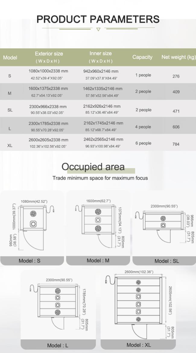 Office Pod lighting system detail