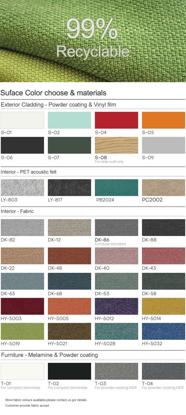 Office Pod acoustic panel detail