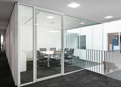 China Indoor Partition Wall Double Glass Frameless Full View Soundproof 48db Easy Installation Fast Delivery for sale