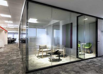 China lastest style Frameless partition soundproof wall customized size glazed wall partition Aluminum frame for sale