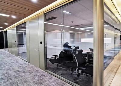 China Panorama Glass Partition Room Divider Adjustable Full Height Partition System for sale