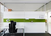 China Divided Into Upper And Lower Two-stage Steel Board Panel Office Solid Partition Wall for sale