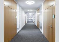 China Removable Interior Walls Office Partition Indoor Solid Partition Wall With Swing Door for sale