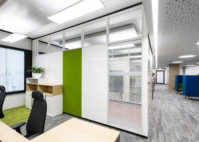 China Glazed partition wall Modern Popular disassemble available Aluminum frame with solid door en venta