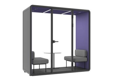 China Private Talking Phone Booth Learning Pods With Sofa Comfortable With Ventilation for sale