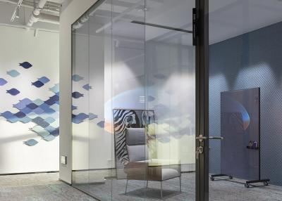 中国 ディバイダー アルミニウム 硬化ガラス オフィス 隔壁 商用内装 販売のため