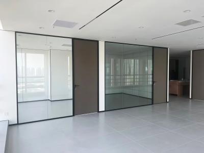 China Aluminum Frame Glass Partition Wall System Customizable Sizes for sale