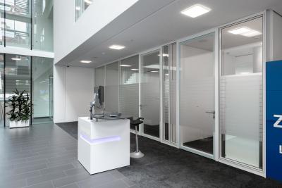 China Aluminum Frame Glass Partition Wall STC 35-45db Sound Insulation for sale