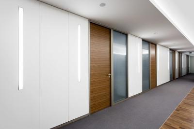 China Double Layer Acoustic Glass Partition Wall 38-45dB Soundproofing for sale