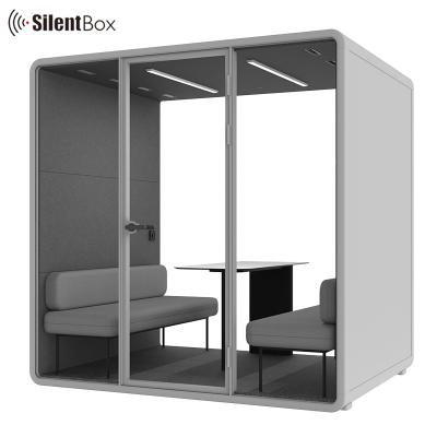 China Portable Modular Office Pod with 4000K Natural Light and 4 Person Capacity for Modern Workspaces for sale