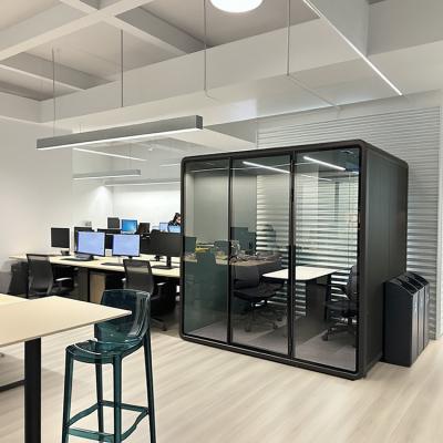 China Portable Modular Office Pod with 4000K Natural Light and 4 Person Capacity for Modern Workspaces for sale